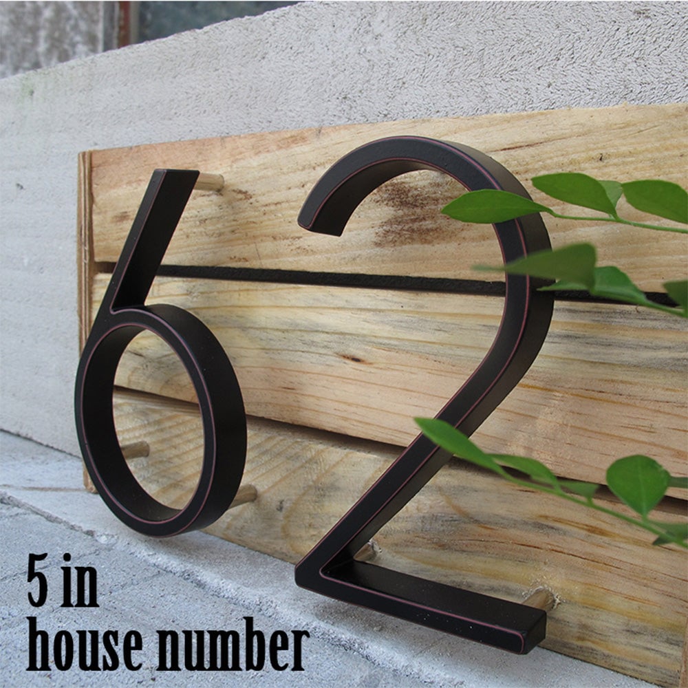 Modern Black Stainless Steel House Numbers