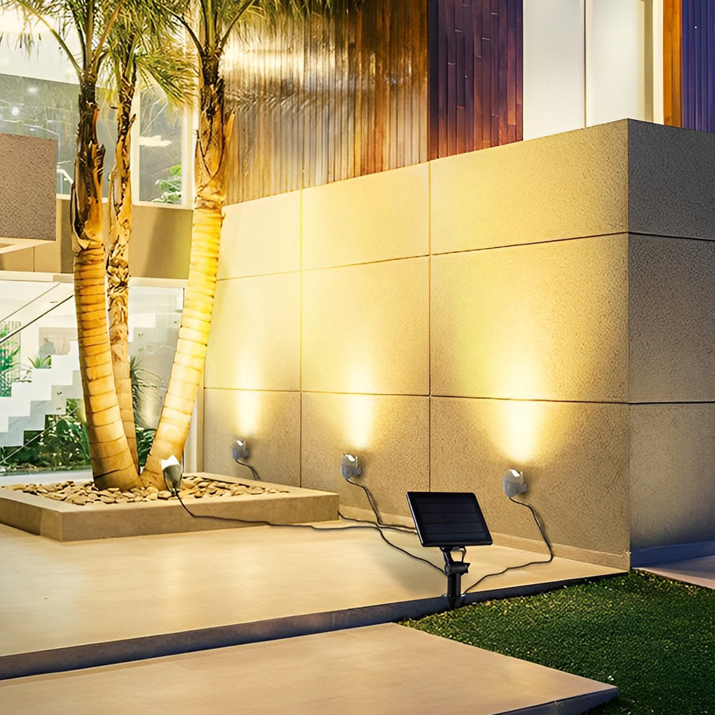 4 Pcs Eggshell RGB Multicolor Waterproof Adjustable Solar Outdoor ...